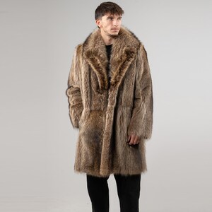Men's Luxurious Raccoon Fur Coat - Etsy