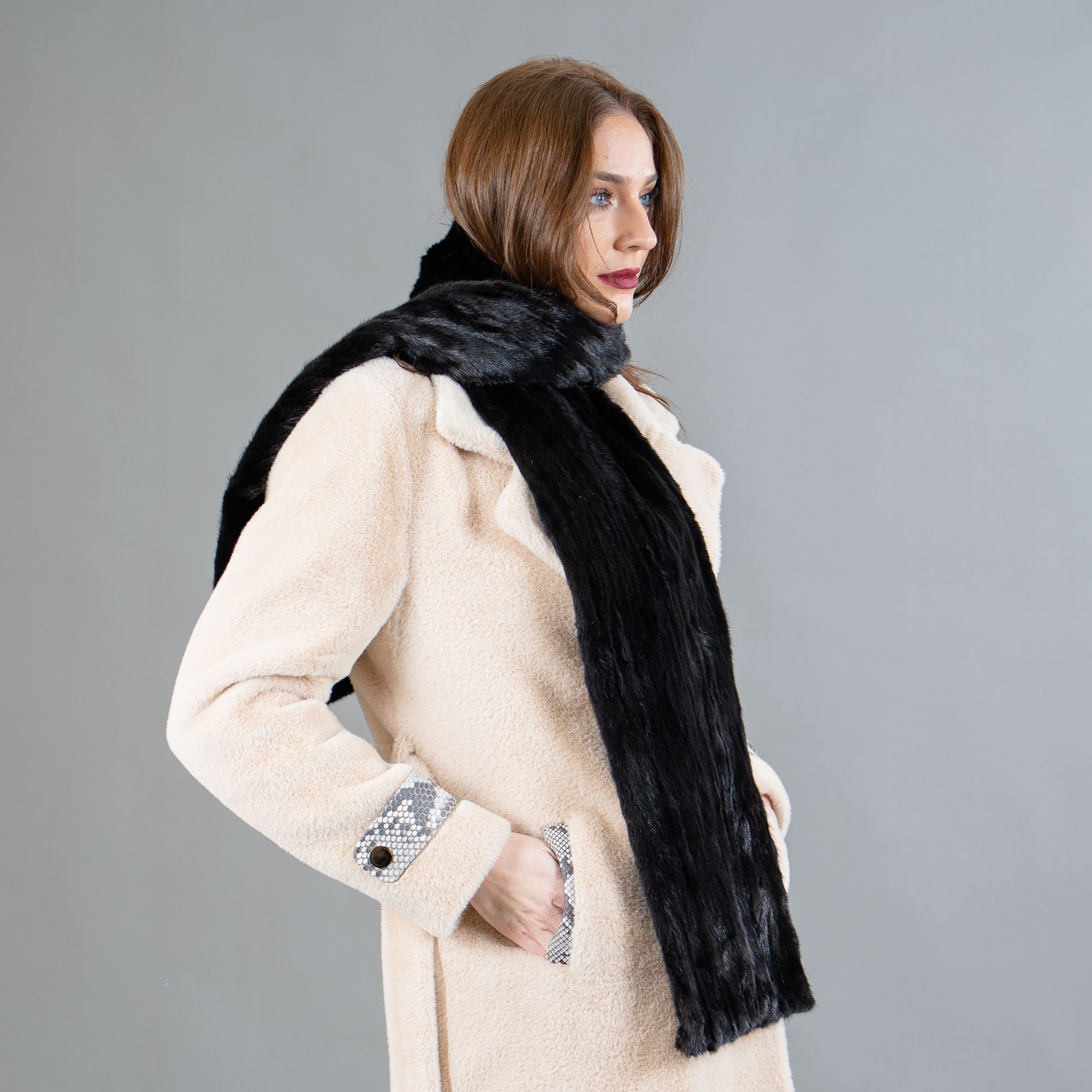 Luxurious Black Real Mink Fur Scarf – Elegant Warmth and Softness - Etsy