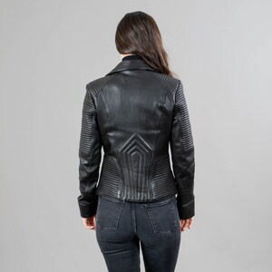 Real Leather Jacket in Black With A Belt - Etsy