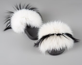 Fluffy Slides - Etsy