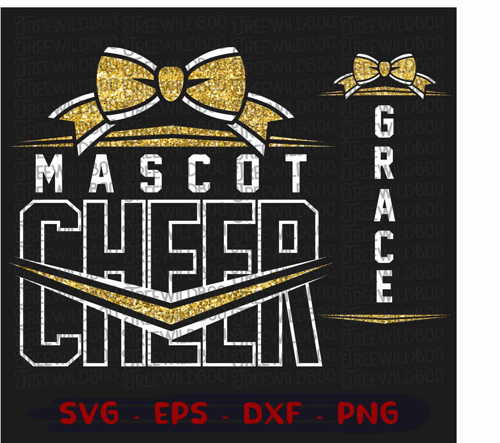 Cheer Team Template SVG, Bold Cheerleading Squad Design, Cheerleader ...