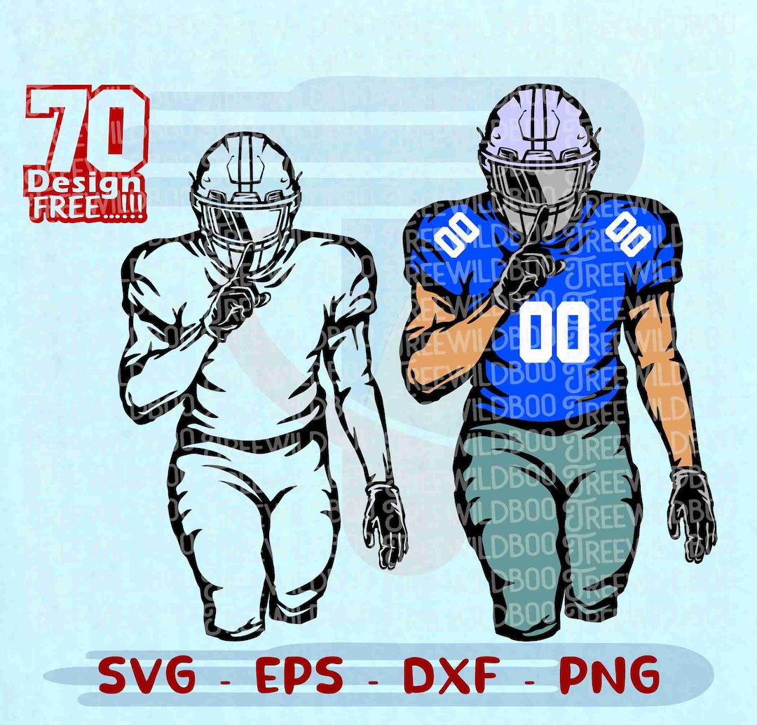 Football Player SVG, Football SVG, Custom Football Name, Football Team ...