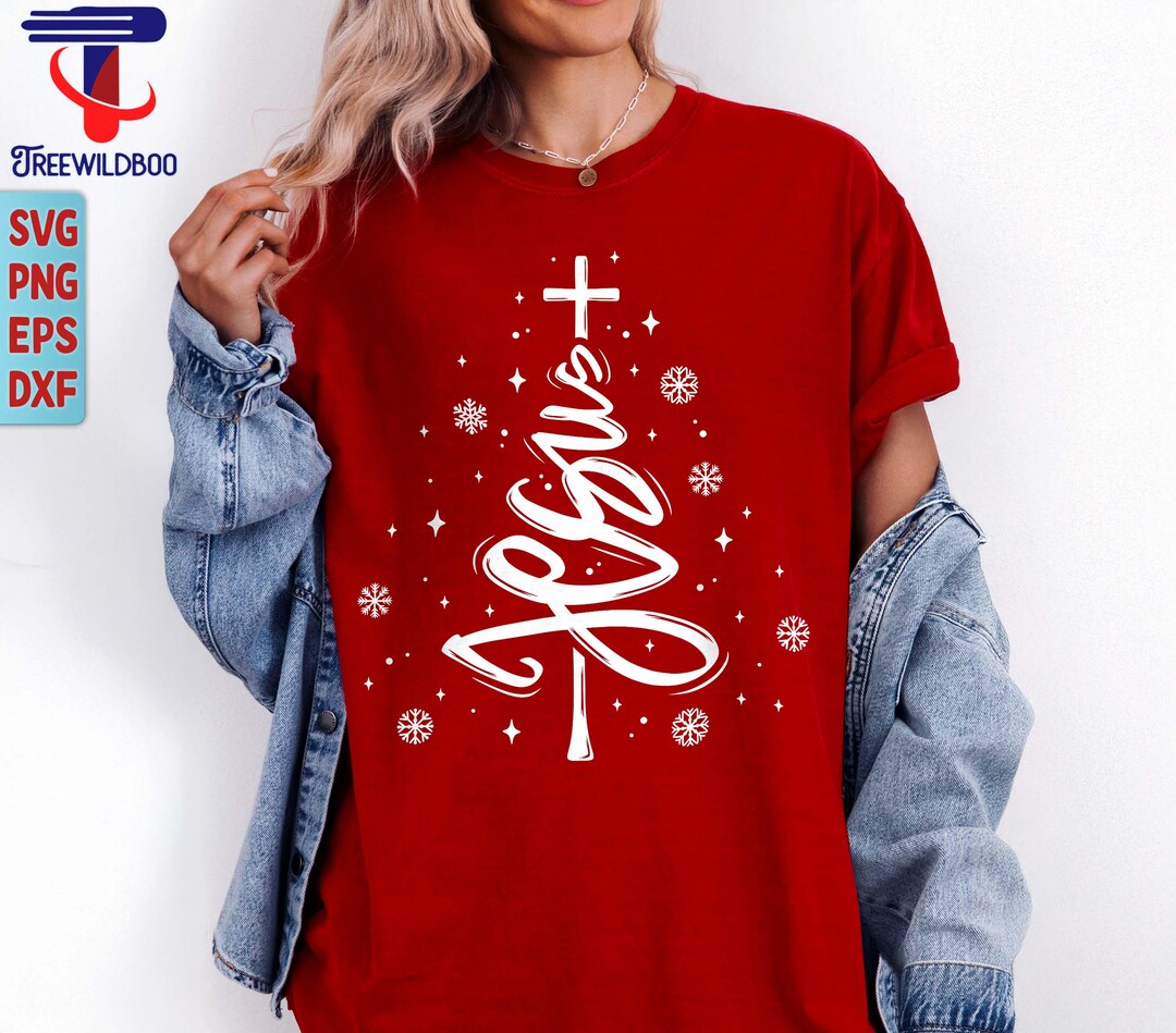Jesus Christmas Tree Svg Png, Christian Christmas Svg, Faith Svg ...