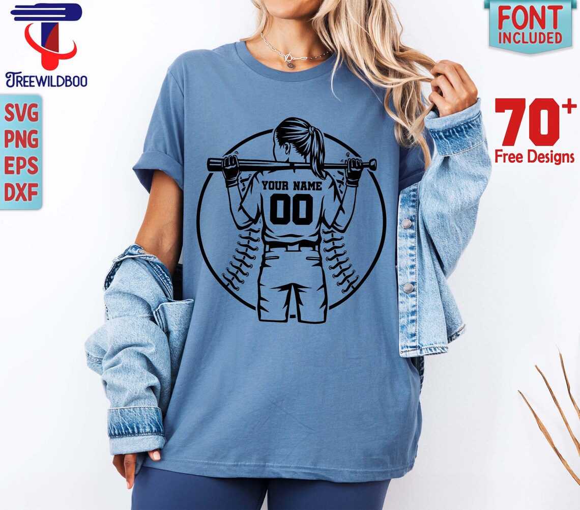 Girls Softball Svg Png, Softball Player Svg, Softball Mom Svg, Softball ...