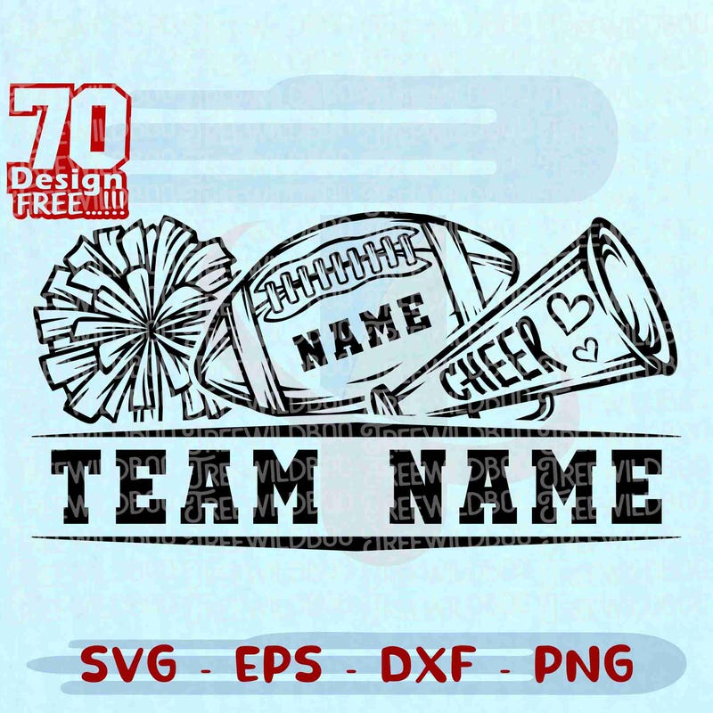 Football and Cheer Svg - Etsy