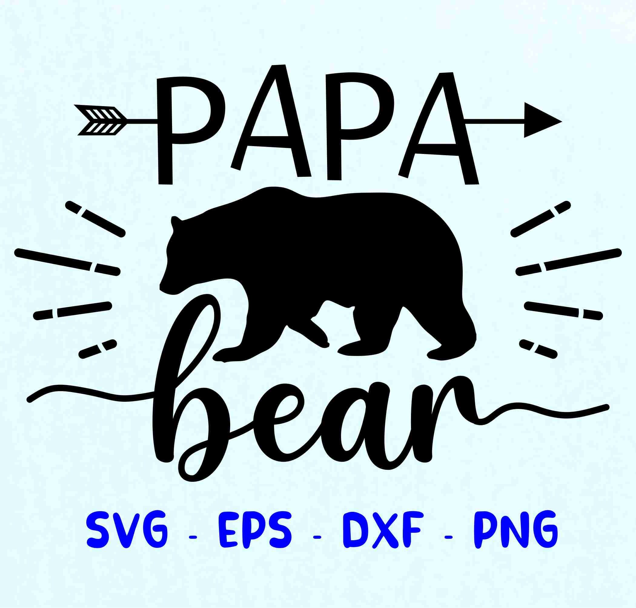 Papa Bear Svg Bear Svg Papa Svg Papa Png Fathers Day Svg - Etsy