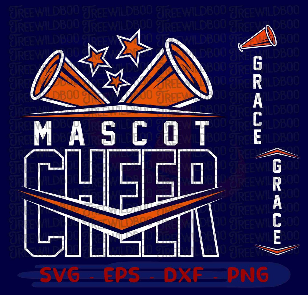 Cheer Team Template SVG, Bold Cheerleading Squad Design, Cheerleader ...