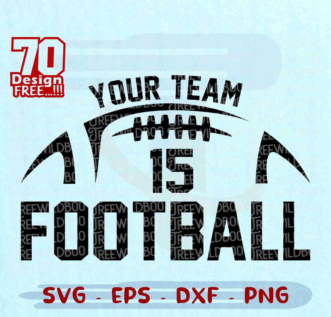 Football Team Svg Custom Football Svg Half Football Svg - Etsy