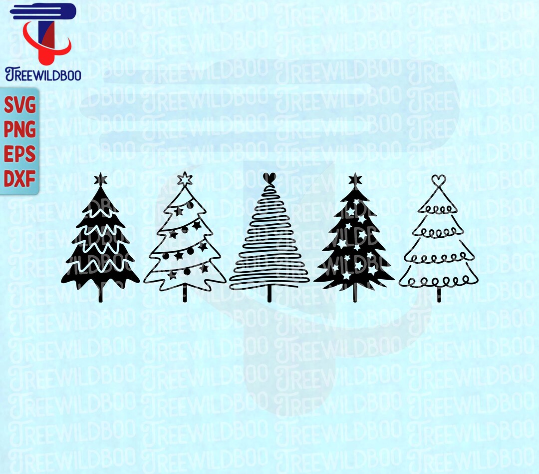 Christmas Tree Svg Bundle, Christmas Svg Png, Holiday Tree Clipart ...