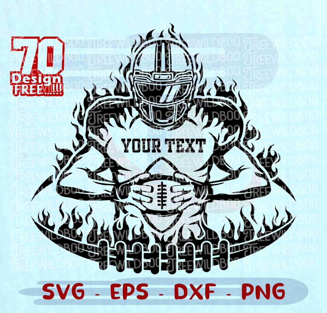 Football Player Svg, Customizable Football Name Svg, Football Svg ...