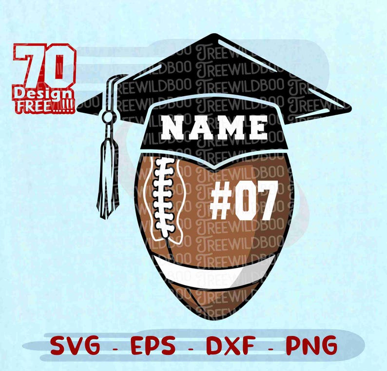 Customizable Football Graduate Svg, Senior Football Svg, Graduation SVG ...