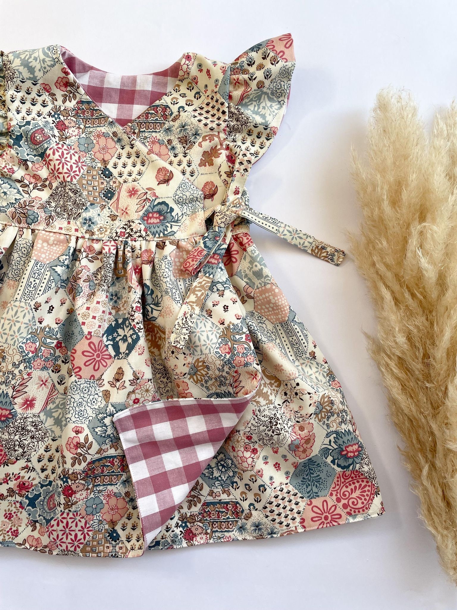 Girls Handmade Reversible Dress Floral Girls Dress - Etsy