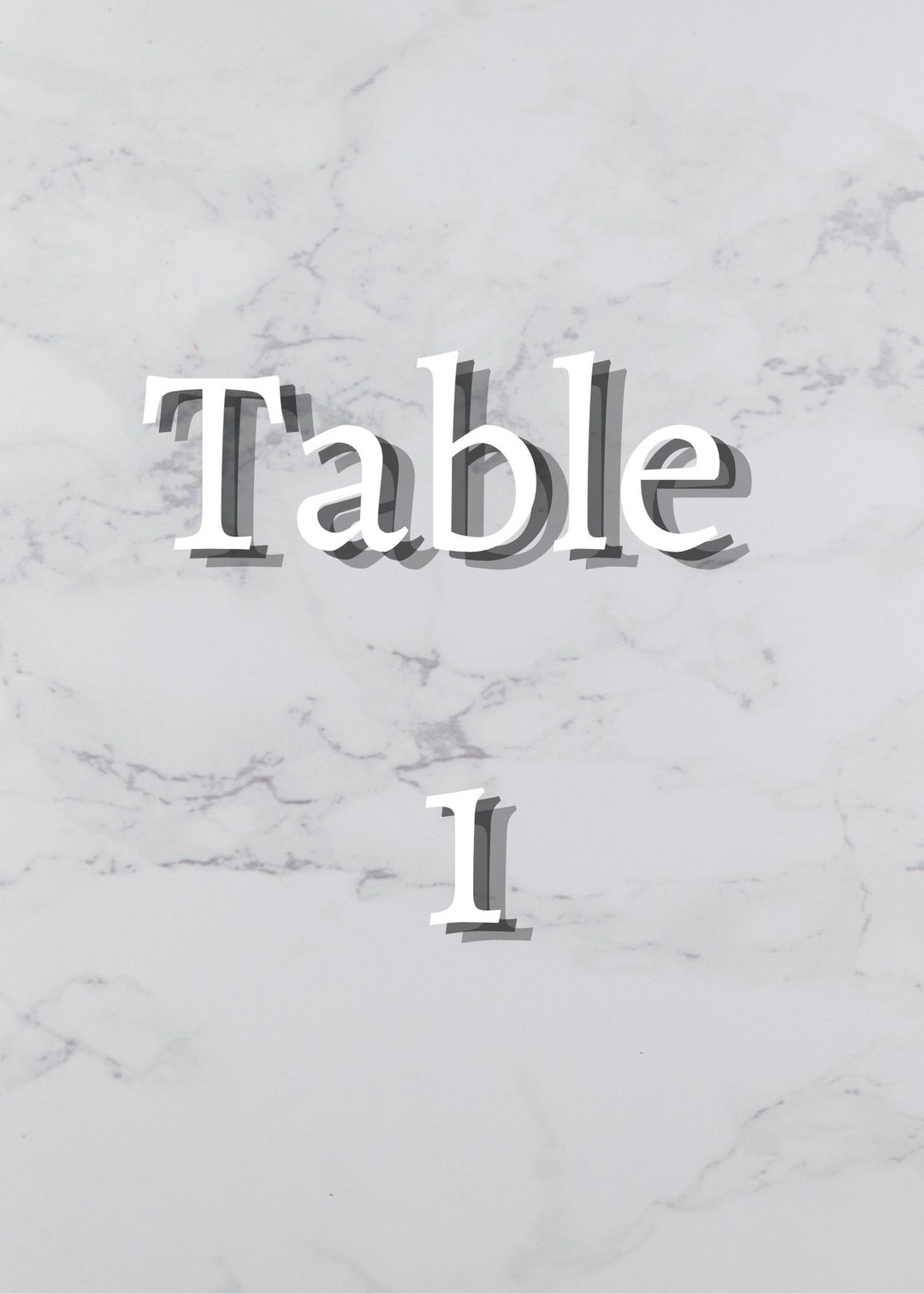 Table Numbers | Printable Table Number Card - Grey - Etsy