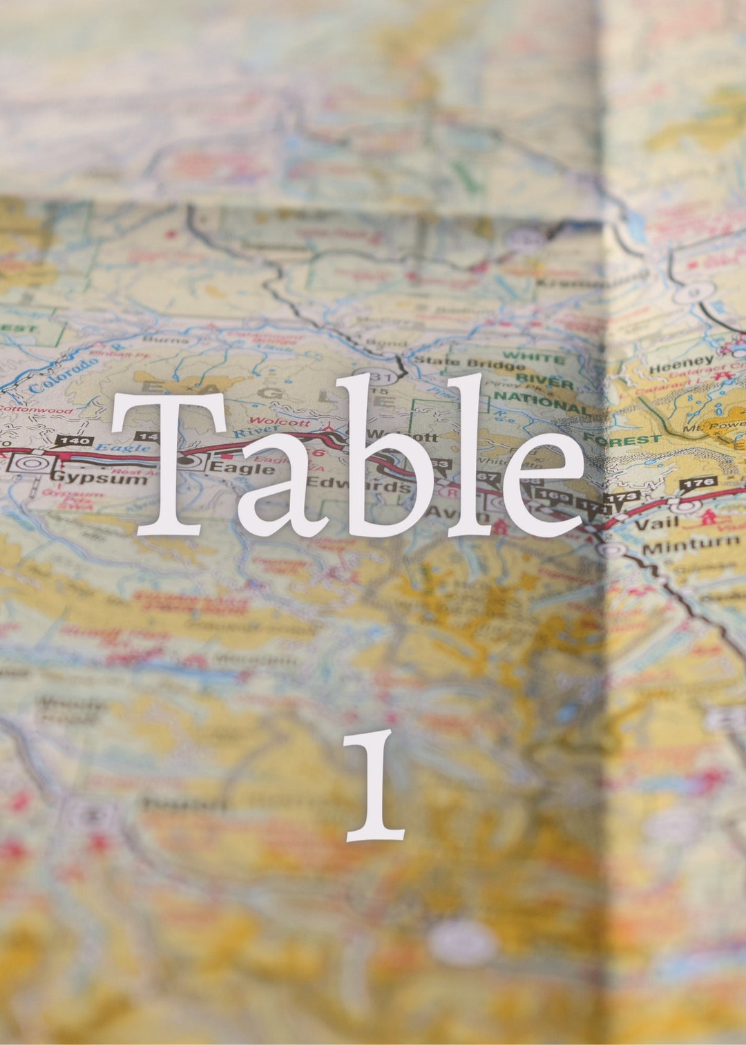 Table Numbers | Printable Table Number Card - Map - Etsy