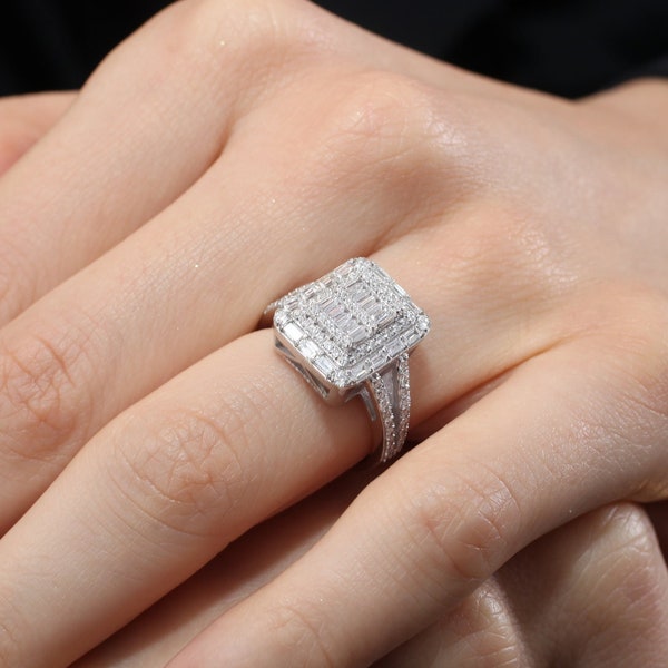 Genuine Diamond Ring - Etsy