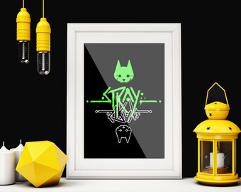 Stray Cat Game Poster - Etsy