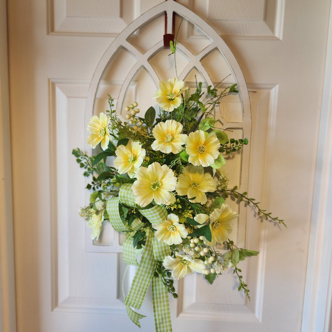 Arched Cathedral Window Pane Door Wall Hanger, Window Pane Decor ...