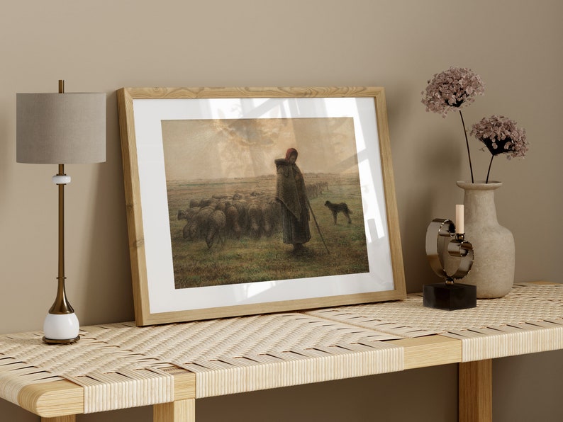 Vintage Sheep Print: Antique Farmhouse Cottage Wall Decor (digital ...
