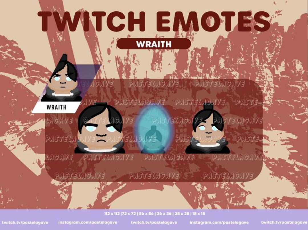 Apex Legends Wraith Emote Pack – 3 Twitch, Youtube & Discord Emotes ...