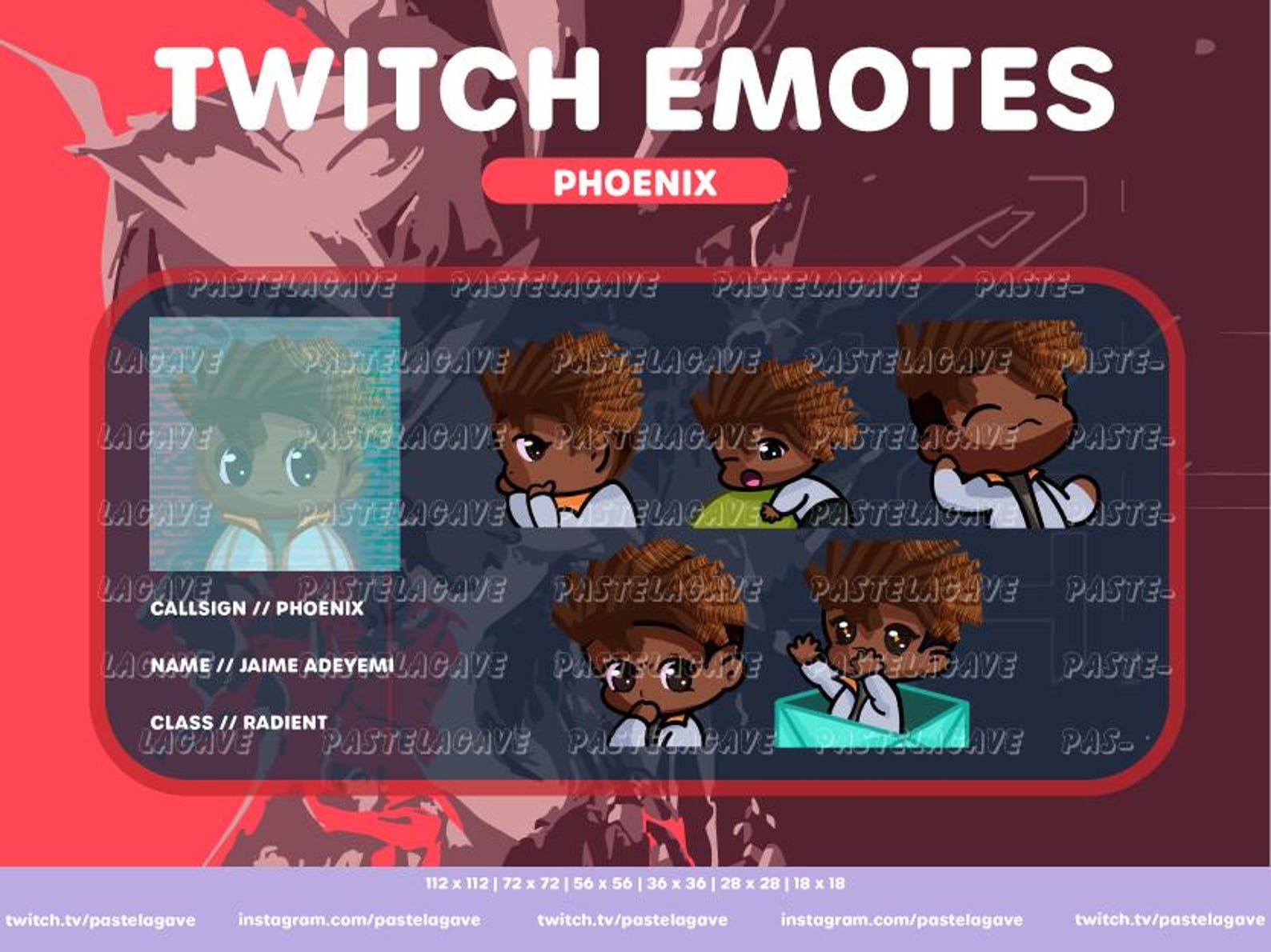 Valorant Phoenix Emote Pack – 5 Twitch, Youtube & Discord Emotes ...