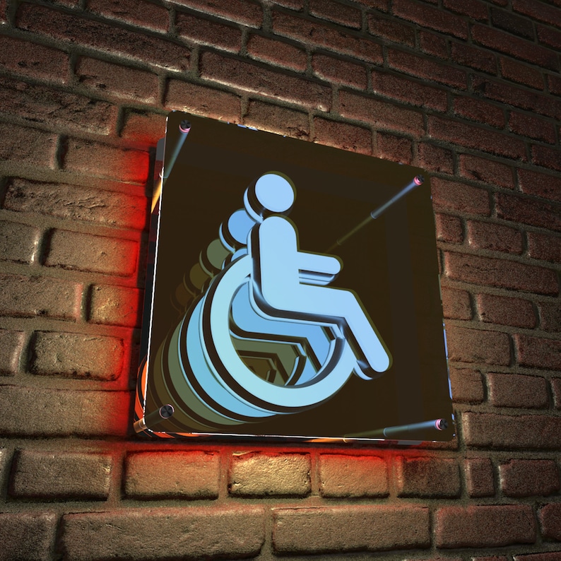 Modern Led Bathroom Door Sign, Restroom Signage,toilet Door Sign,door ...