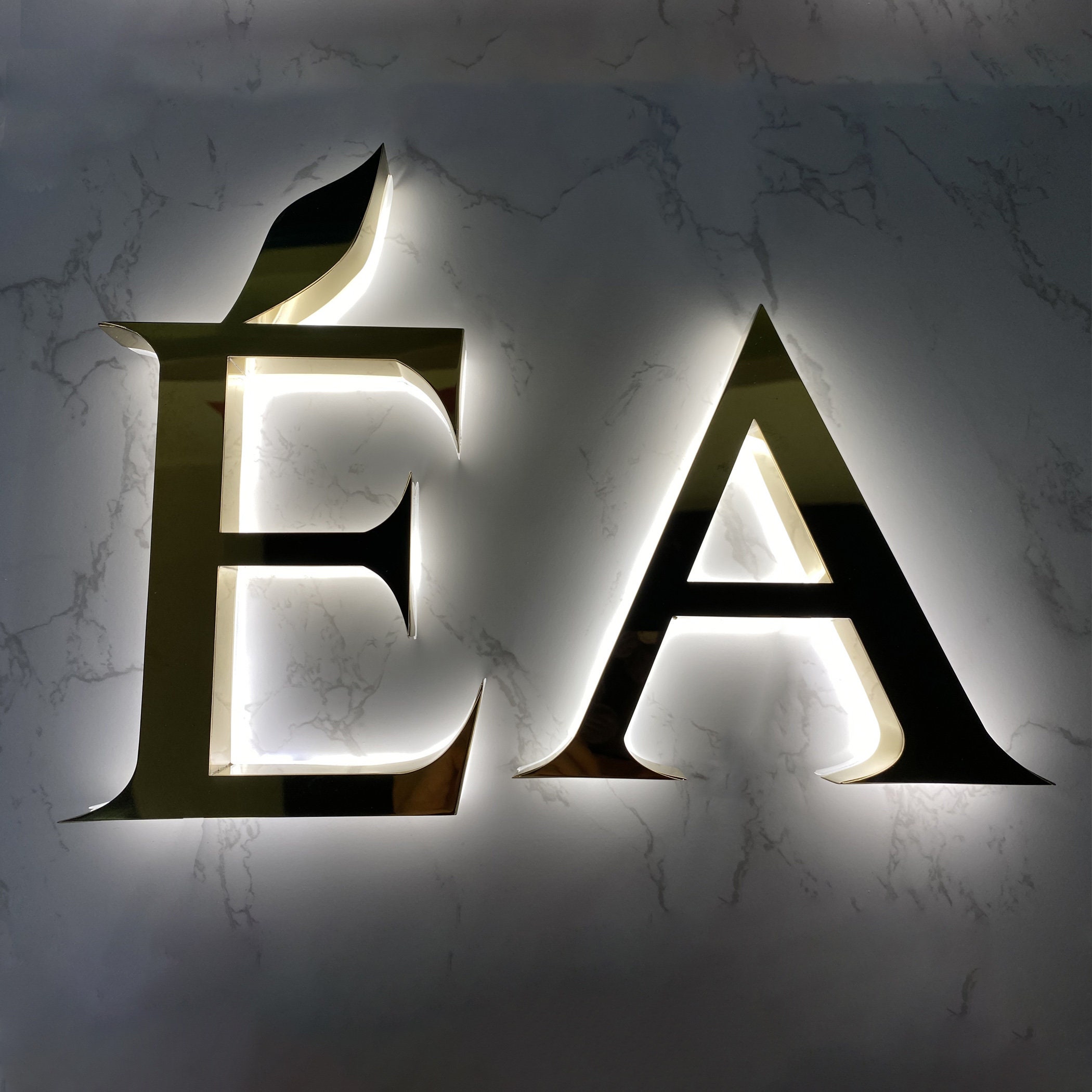 Custom Stainless Steel Logo Sign,led Light Box Backlit , 3d Metal Sign ...