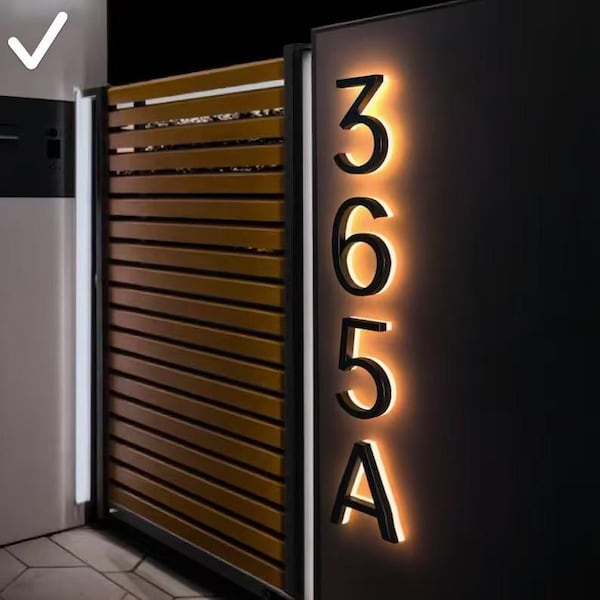 Backlit House Numbers - Etsy
