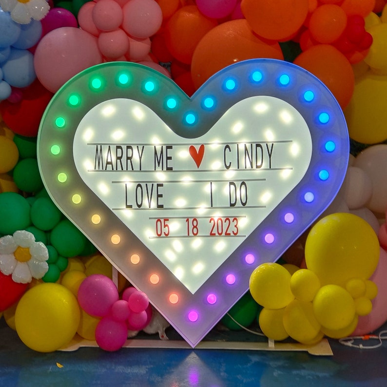 Love Marquee Sign,heart RGB Led Sign Love,marquee for Led Wedding,diy ...
