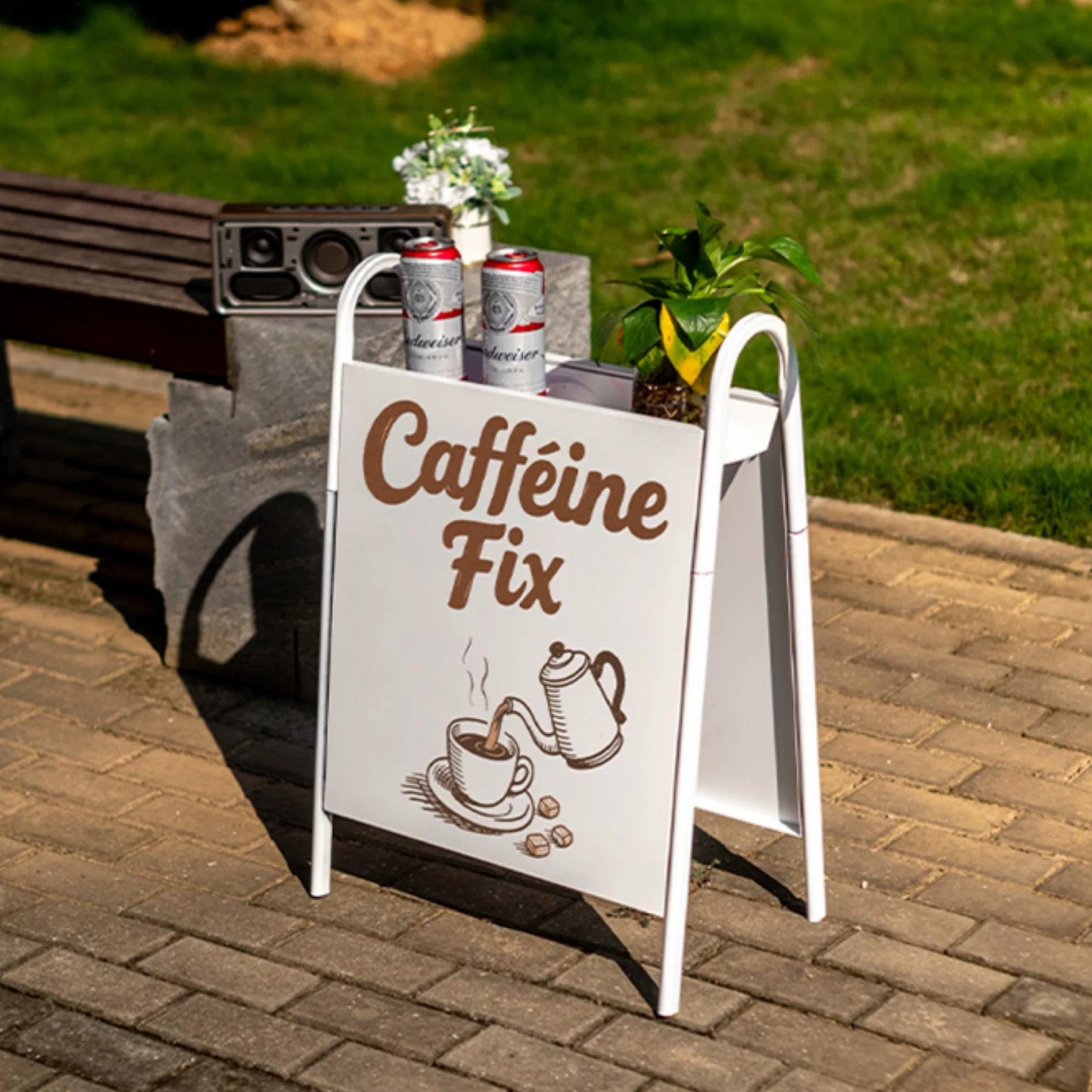 Modern Metal Standing Sign - Outdoor Business Signage - Custom A-frame ...