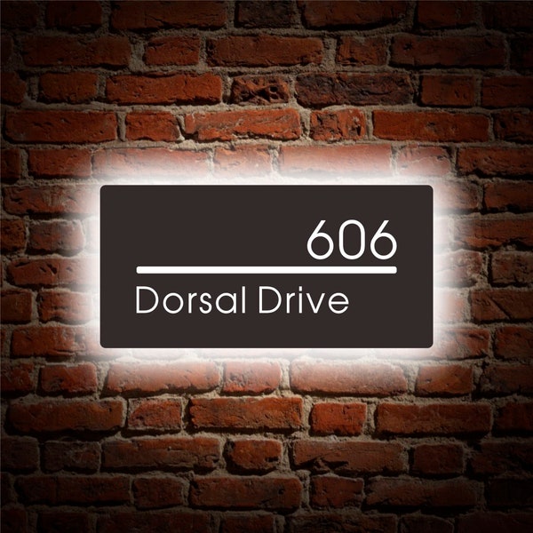 Lighted House Number - Etsy