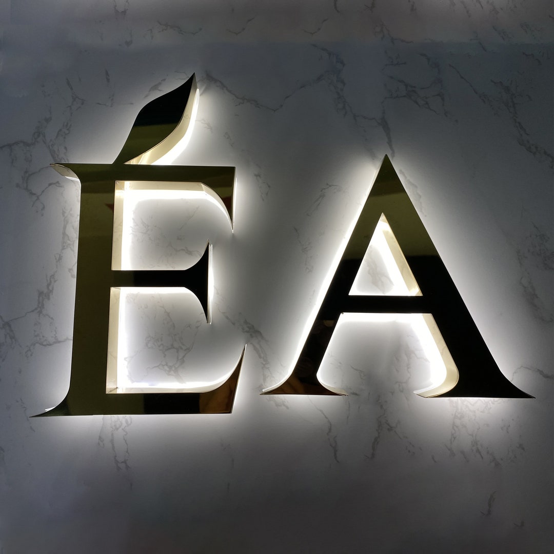 Illuminated Logo Sign,3d Design Personalized Signage, Metal Backlit ...