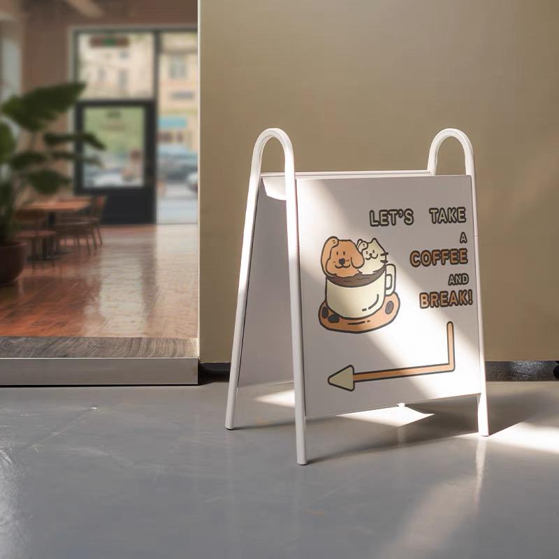 Modern Metal Standing Sign - Outdoor Business Signage - Custom A-frame ...