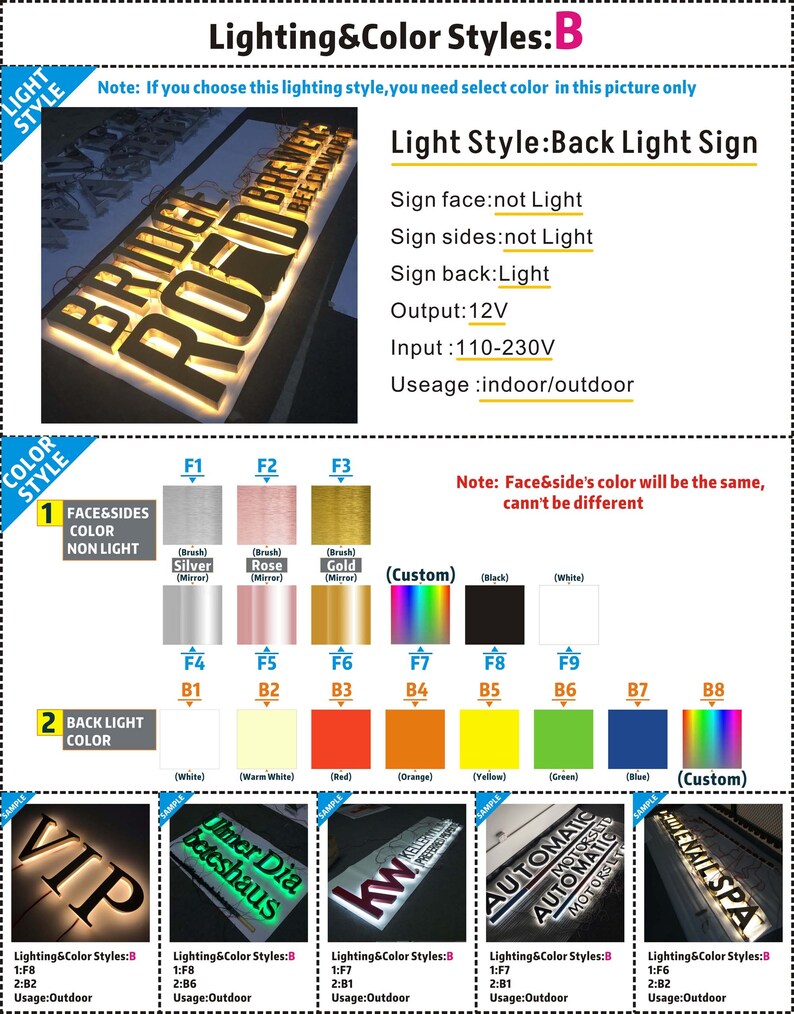 Customized 3D Front Lit Letters, Shop Light up Signboards, Backlit Sign ...