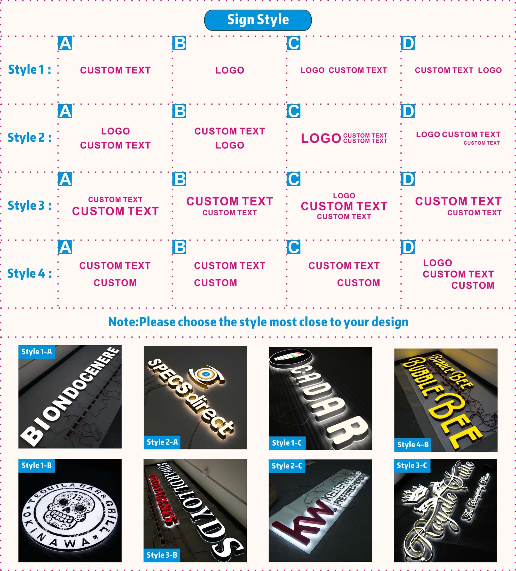 Customized 3D Front Lit Letters, Shop Light up Signboards, Backlit Sign ...