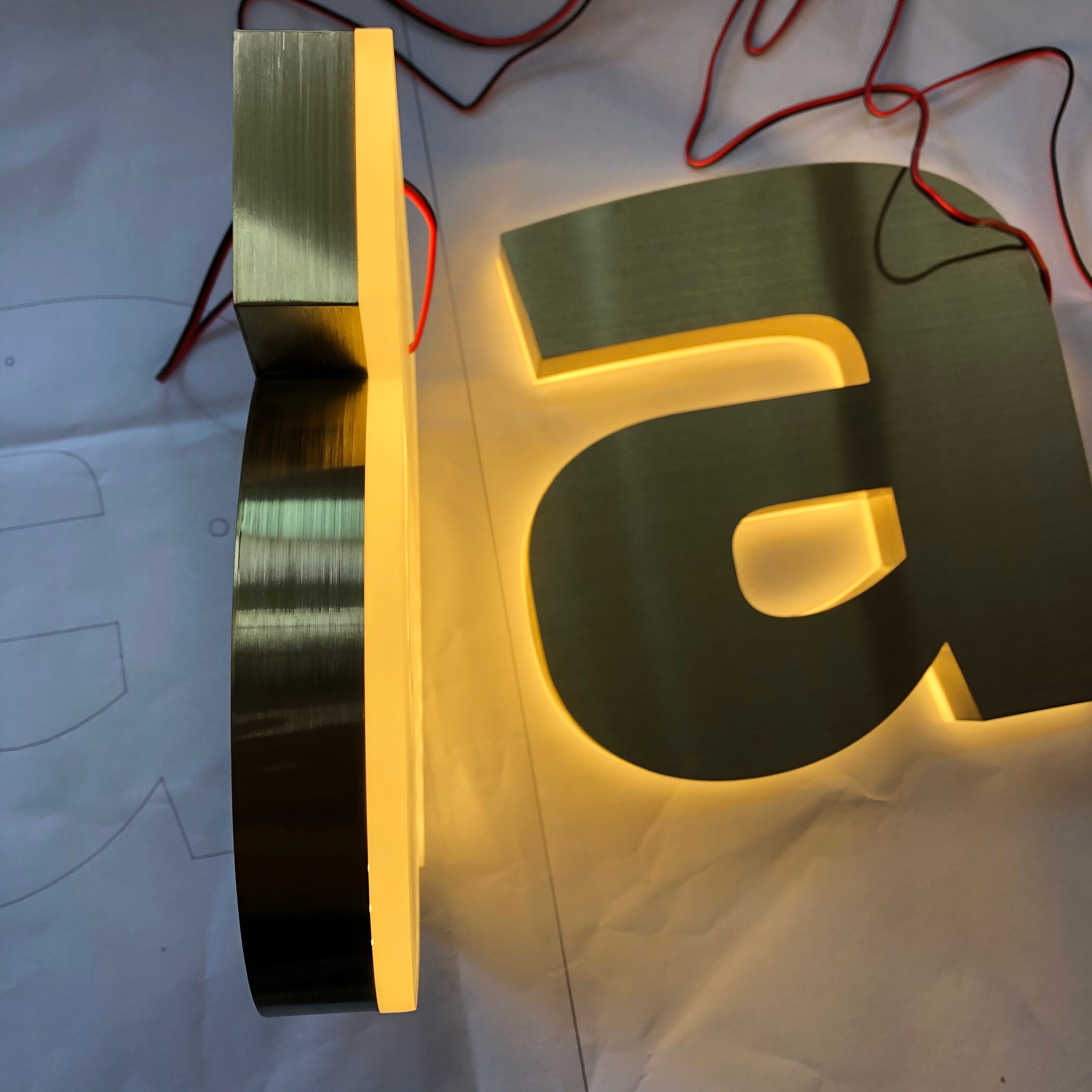 Custom Stainless Steel Logo Sign,led Light Box Backlit , 3d Metal Sign ...