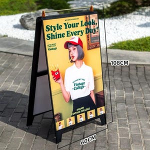 Collapsible Poster Stand | Portable Display Board | Double-sided ...