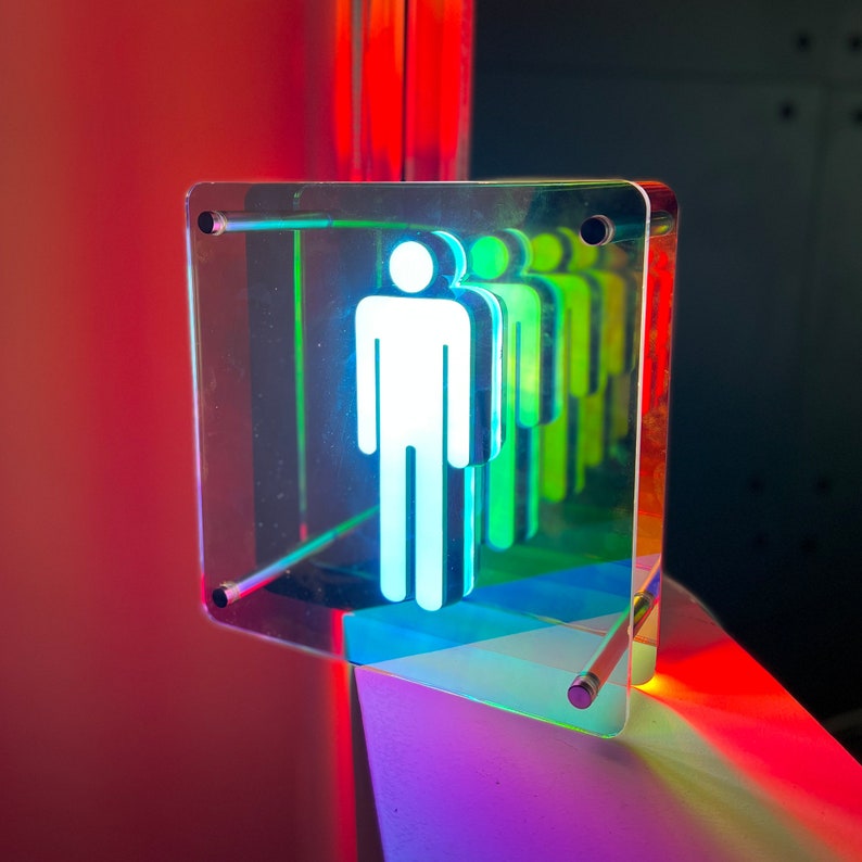 Modern Led Bathroom Door Sign, Restroom Signage,toilet Door Sign,door ...