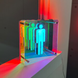 Modern Led Bathroom Door Sign, Restroom Signage,toilet Door Sign,door ...