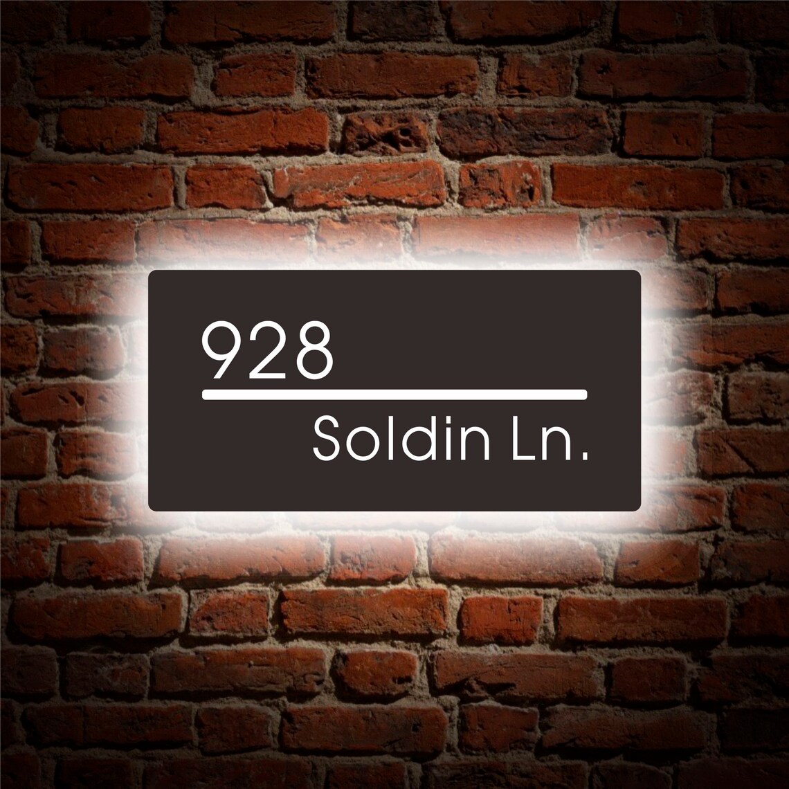 Custom House Number Signled House Number Lightboxmodern - Etsy