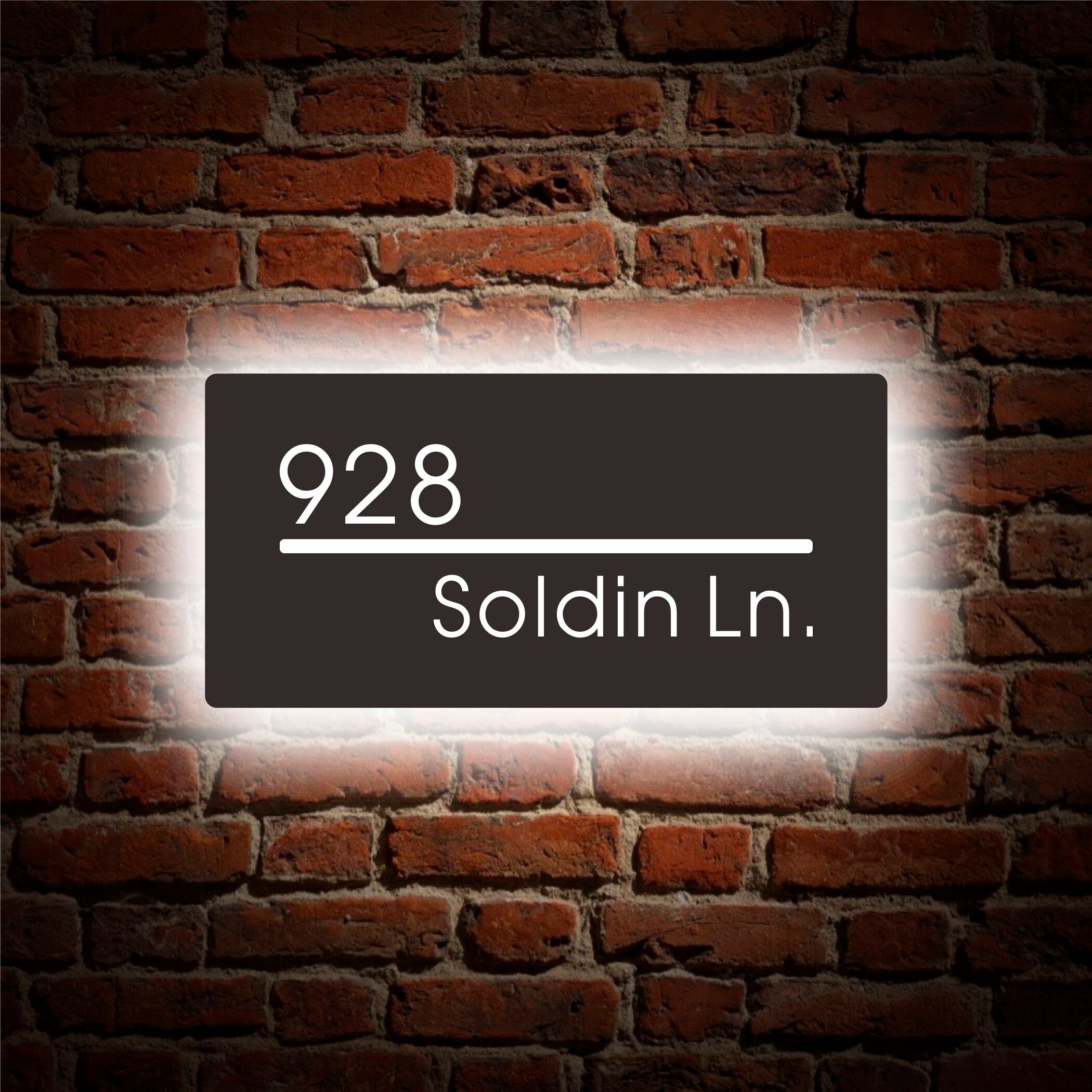 Custom House Number Sign,led House Number Lightbox,modern House Number ...