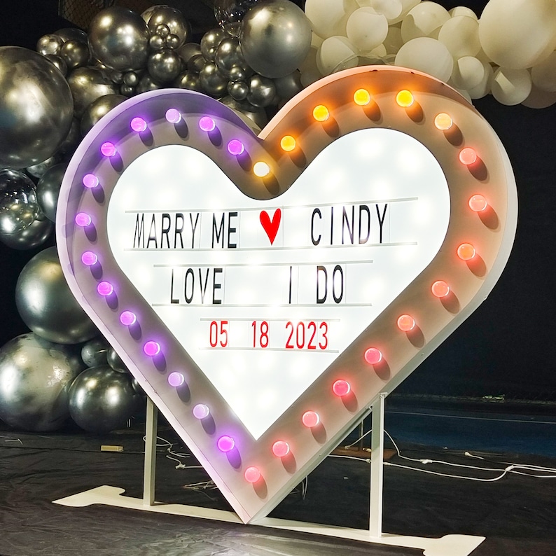 Love Marquee Sign,heart RGB Led Sign Love,marquee for Led Wedding,diy ...