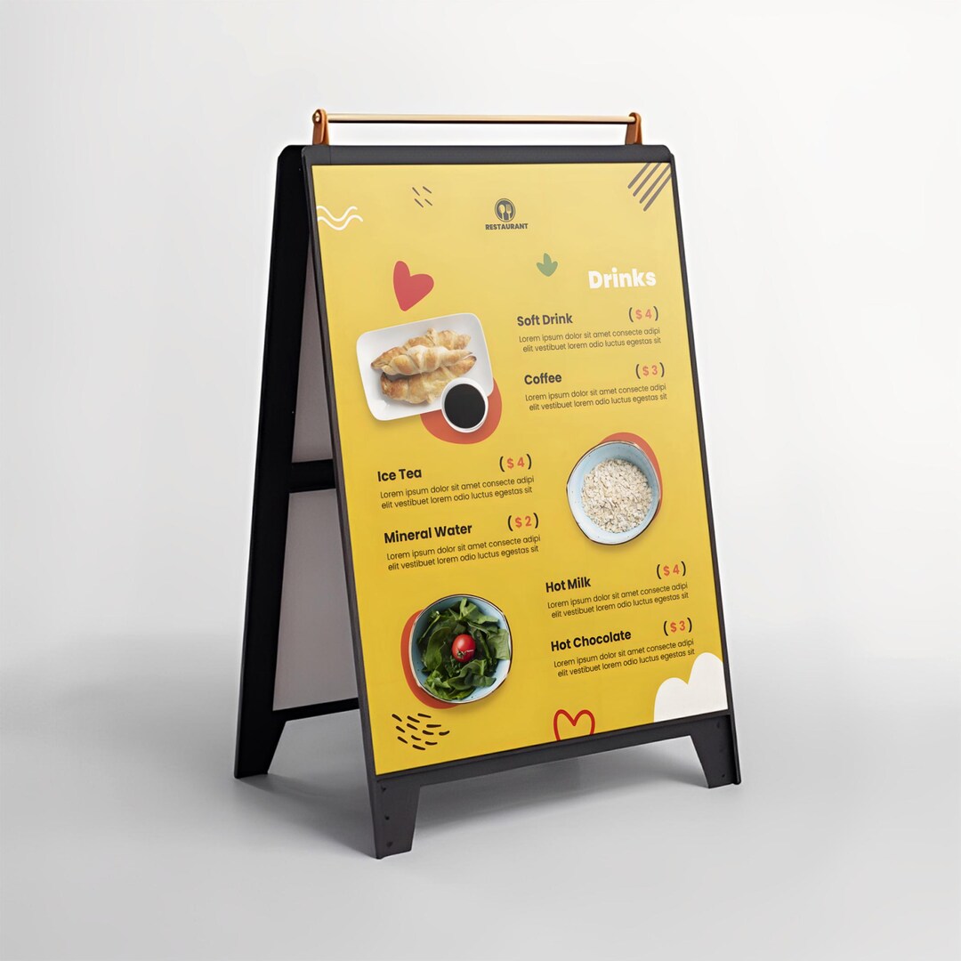 Collapsible Poster Stand | Portable Display Board | Double-sided ...