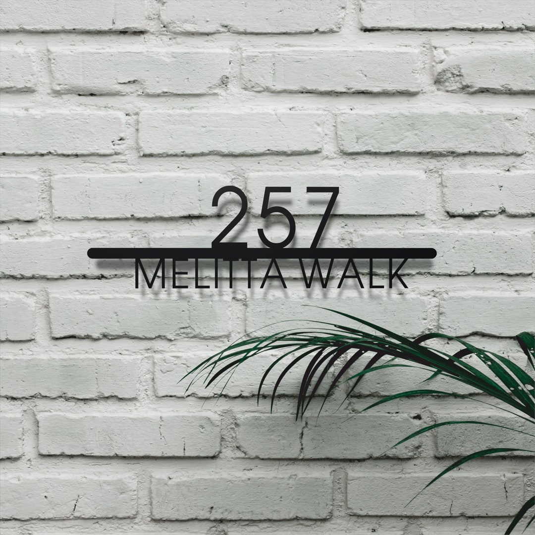 Modern House Number Sign,personalized Street Address Plaque,outdoor ...