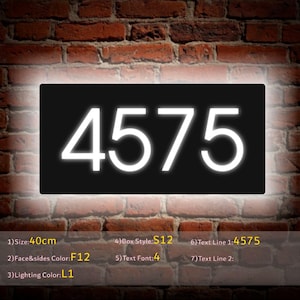 Custom House Number Sign,personalized Address Plaque,led Number Box ...