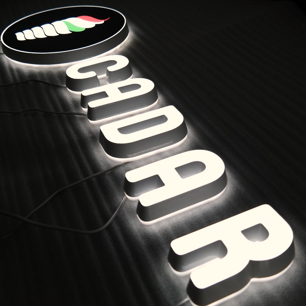 Custom 3D Acrylic Logolight Metal Reception Hanging Signage - Etsy