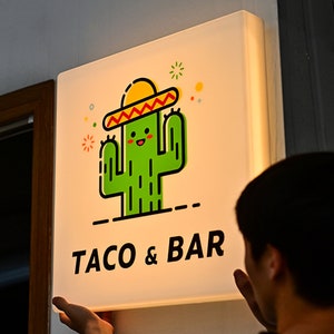 Custom Logo Light Box,acrylic Mini Light Box,front Lighting Letter ...