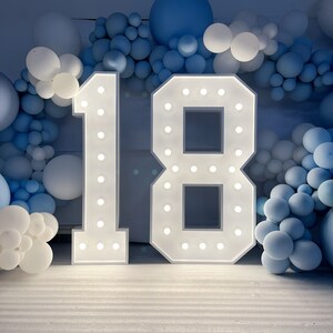 3ft/4ft/5ft Marquee Number Sign,0-9 Marquee Light,big Number Marquee ...