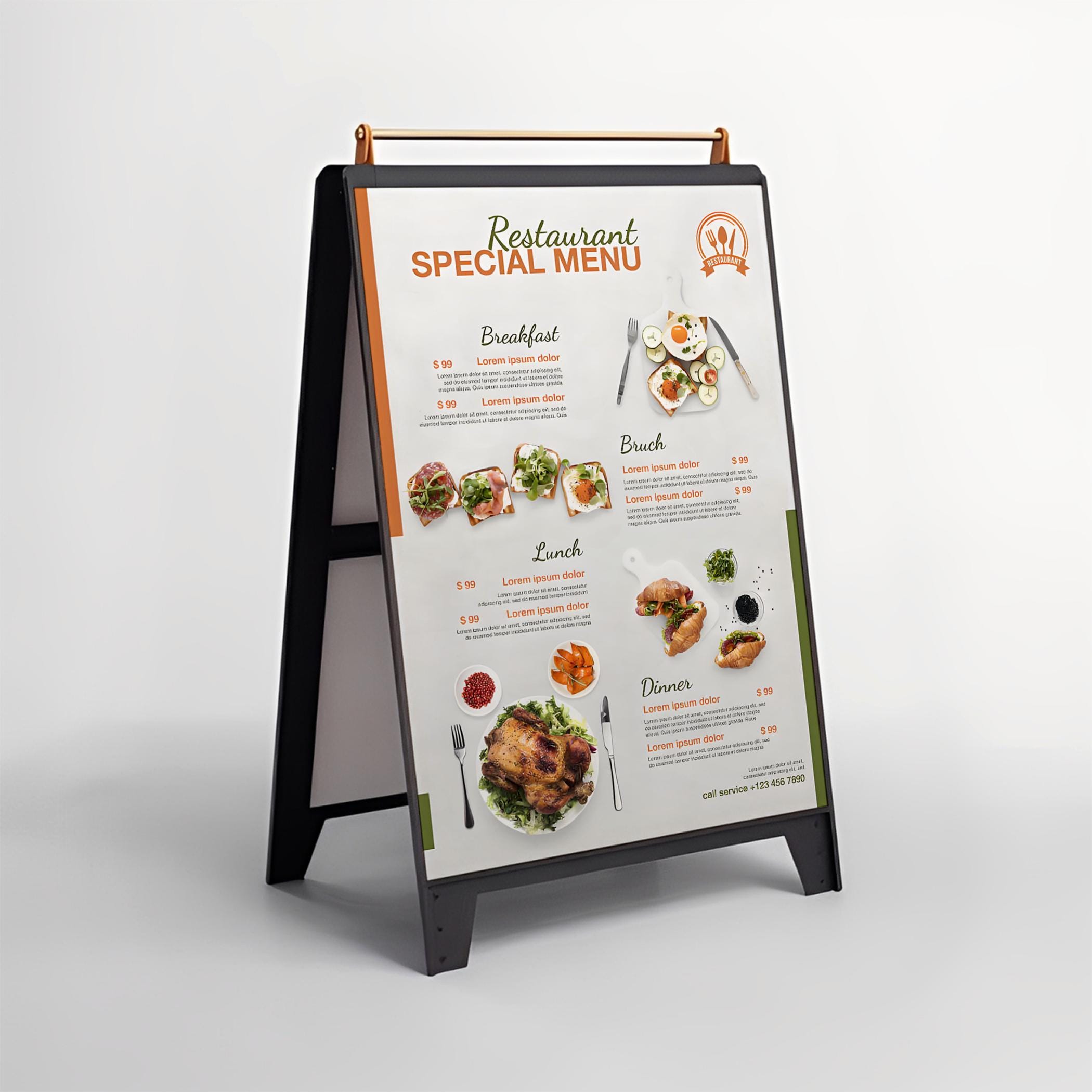 Collapsible Poster Stand | Portable Display Board | Double-sided ...