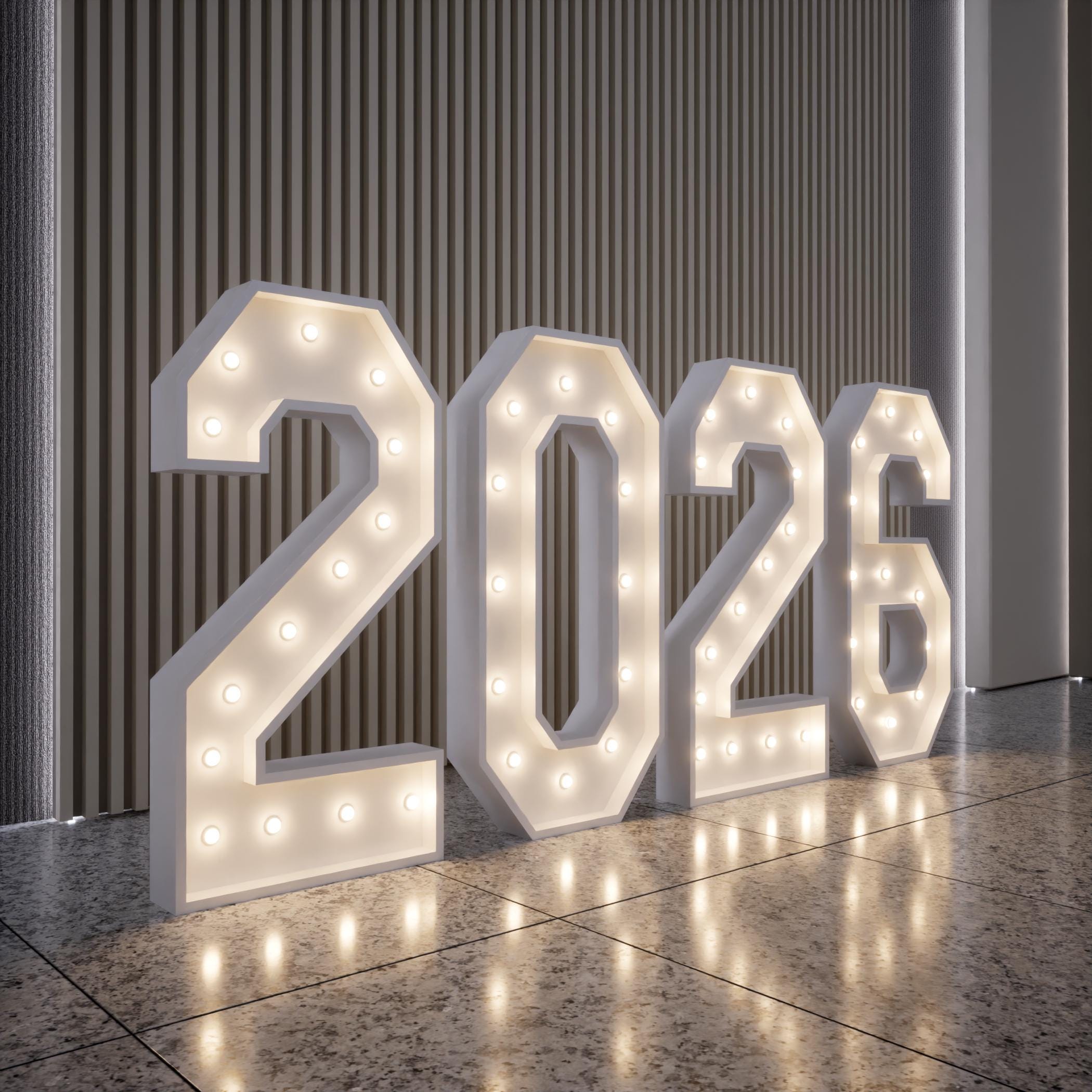 Marquee Numbers - 2ft/3ft/4ft LED Light up Digits, Battery or Plug-in ...