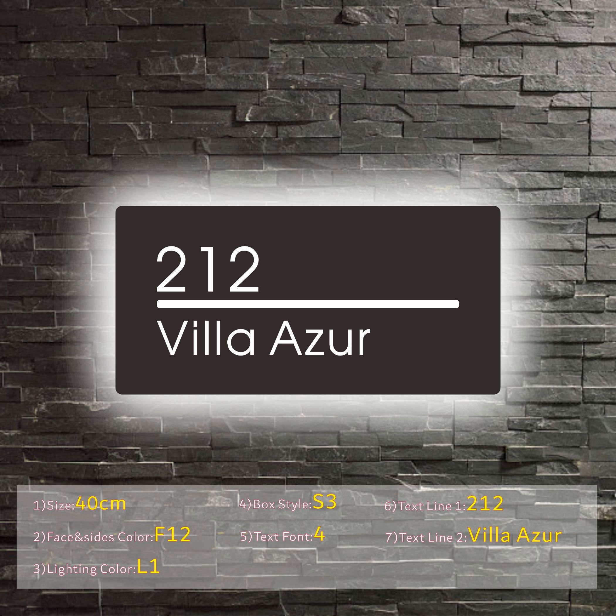 Custom House Number Sign,led House Number Box,personalized Address ...